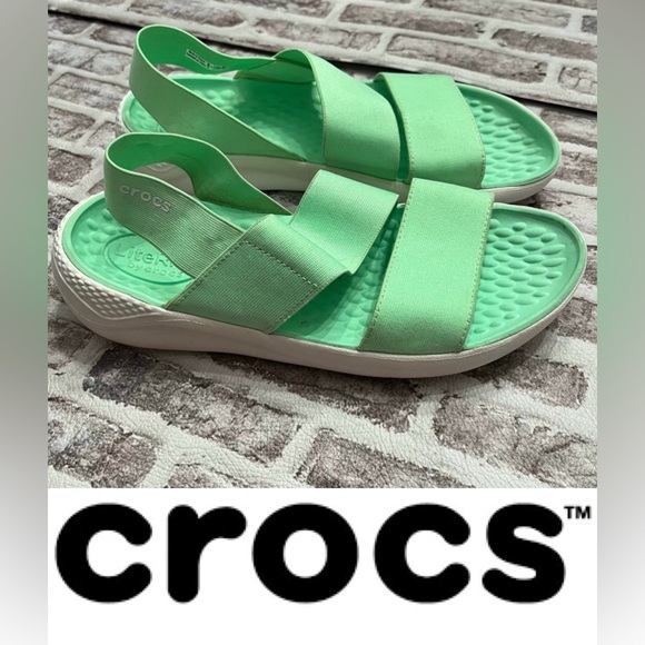 CROCS | Shoes | Crocs Literide Stretch Sandals Beach Slip On Stretchy ...